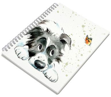 Dog Themed A6 Notebook Paper Shed - Collie - Dogs Gift