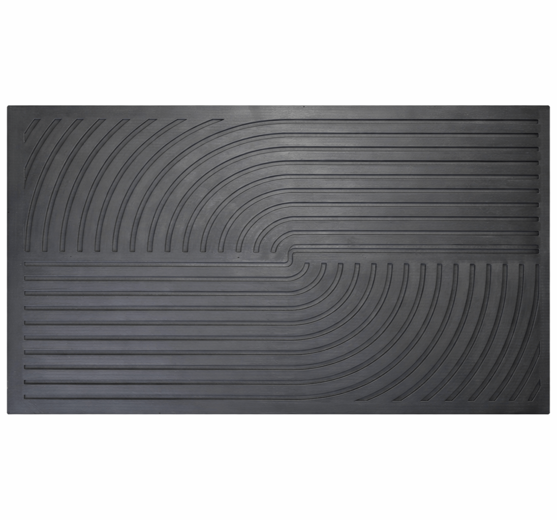 Black Arch Rubber Outdoor Scraper Mat | Doormat