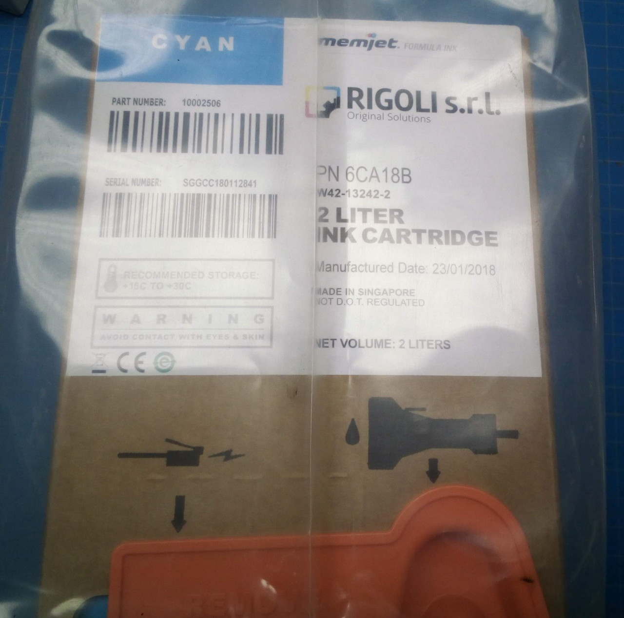 Rigoli s.r.l. memjet 2 liter Ink Cartridge Cyan 10002506 / 6CA18B
