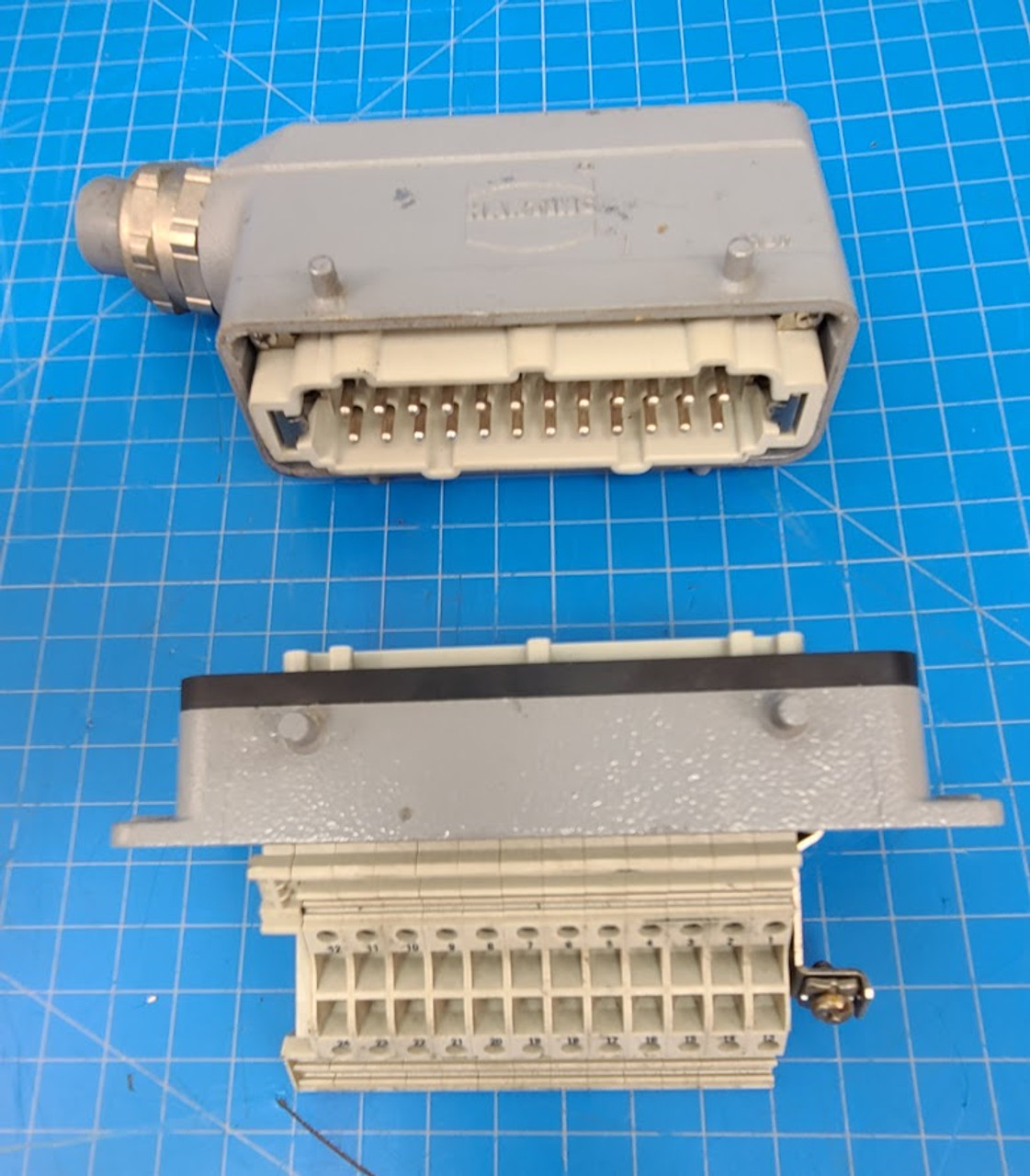 Harting HS12 24Pin 16A 380V Male Female Hinge Lock Cable Plug Ends no ...