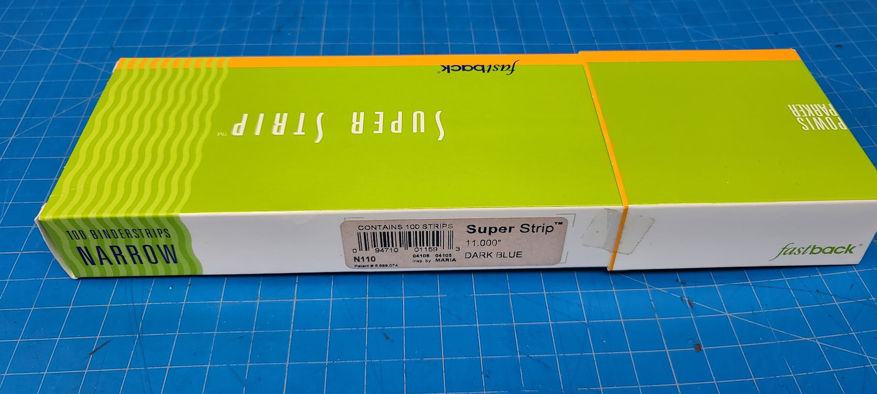 Powis Parker Fastback Super Strip 100ea Narrow 11" Binderstrips Dark ...