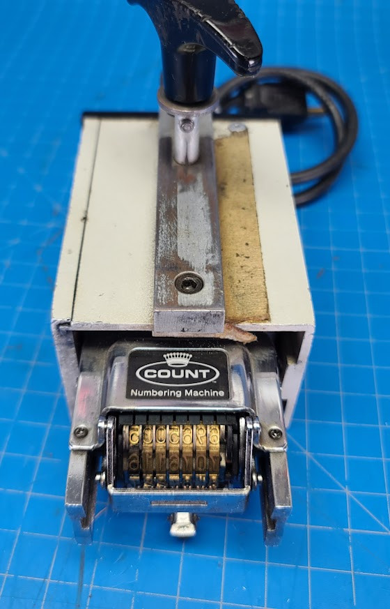 Count Numbering Machine Head Frayed Power Cord