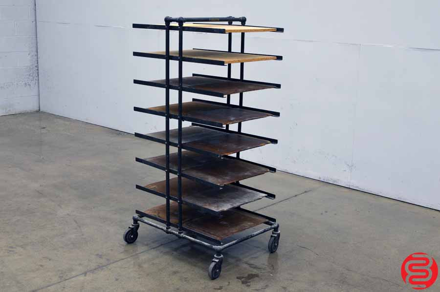 CF Anderson 8 Shelf Bindery Paper Cart