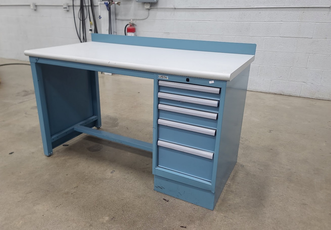 Lista 60x30x35 Laminate Top Work Bench with Drawers
