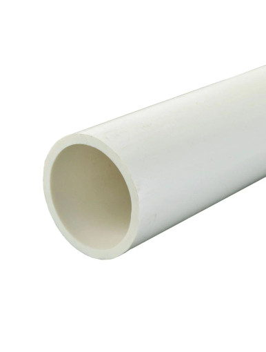 2 in. x 10 ft. White Schedule 40 PVC Pipe Solid Core