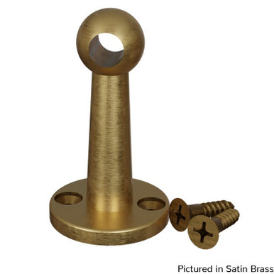 Gallery Rail Center Post Satin Brass .906" Diam. x 1.575" H