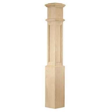 W.M. Coffman - Box Newel (Flat Panel) - Primed - 800229