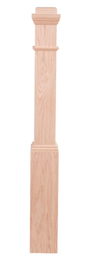 Traditional Plain Box Newel Poplar 4091-P-POP