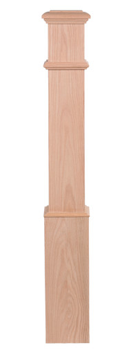 Traditional Plain Box Newel Poplar 4095-P-POP