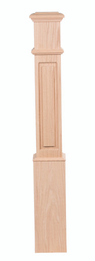 Traditional Raised Panel Box Newel Cherry 4095-RP-CH