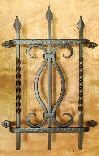Agave Ironworks - Square Bar Fancy Grille - GR001-01 - Flat Black