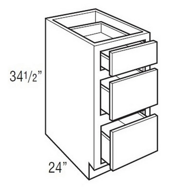 Mantra Cabinetry - Classic Paint - 3 Drawer Base Cabinets - 3DB15 ...