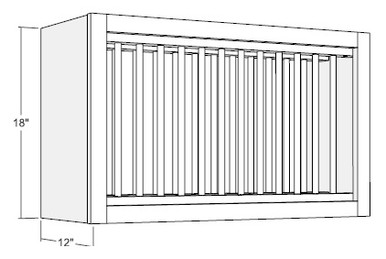 Cubitac Cabinetry Bolt Denim Plate Rack - PR3018-BOLT-DENIM