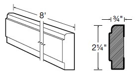 Ideal Cabinetry Standford Vanguard Oak Contemporary Light Rail - LRV8-SVK