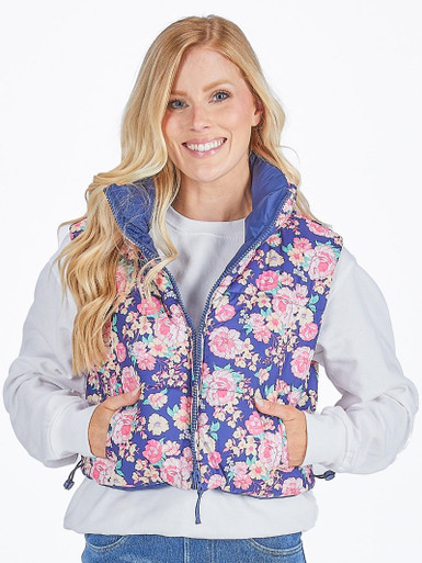 PP-0225-VEST-PUFFR-NVYBLM-SM - Simply Southern - Wholesale Store