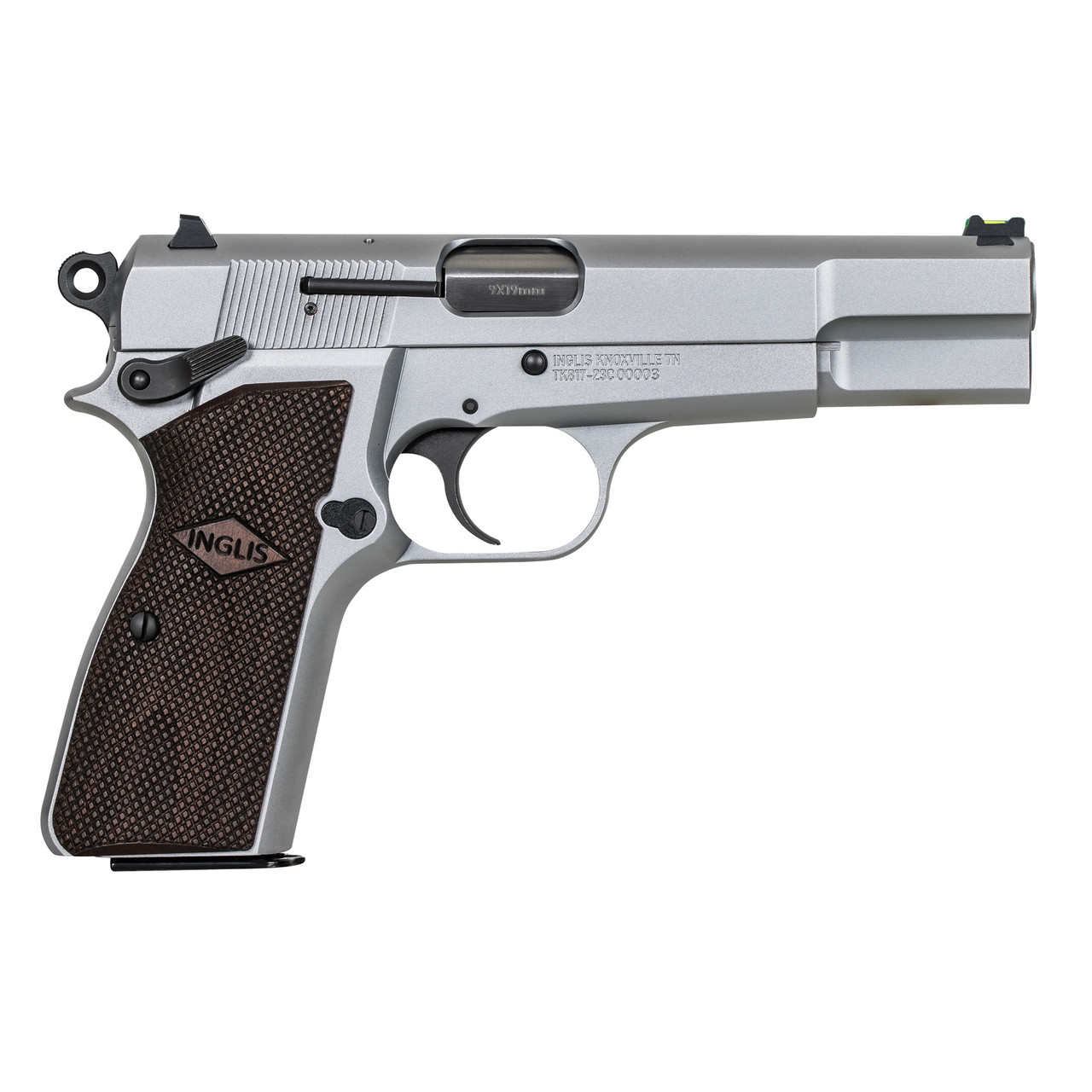 Inglis P-35B Hi Power 9MM 4.7" 15 Round Nickel