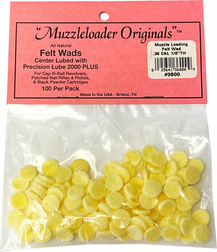 Muzzleloader Original Wonder Wads .36 caliber 100 pack