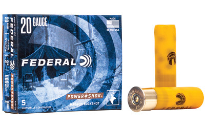 Federal Power Shock 20 Gauge 3 18P #2 Buck 5 Rounds