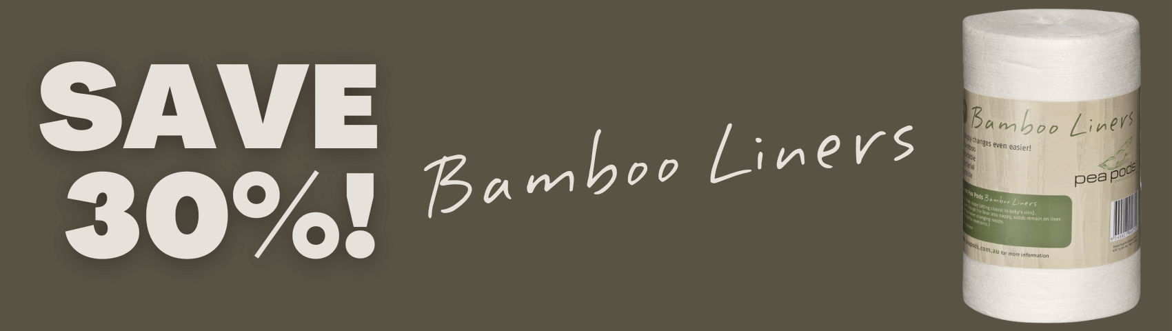 100% Bamboo Nappy Liners - Pea Pods Australia