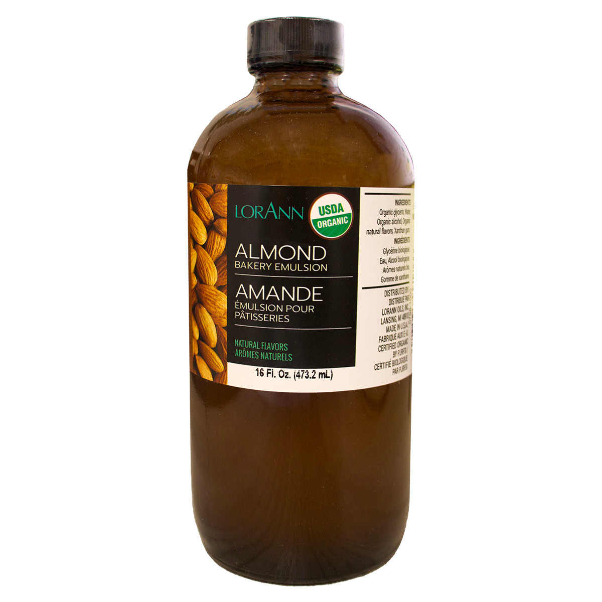 LorAnn - Almond ORGANIC Bakery Emulsion - 16 oz
