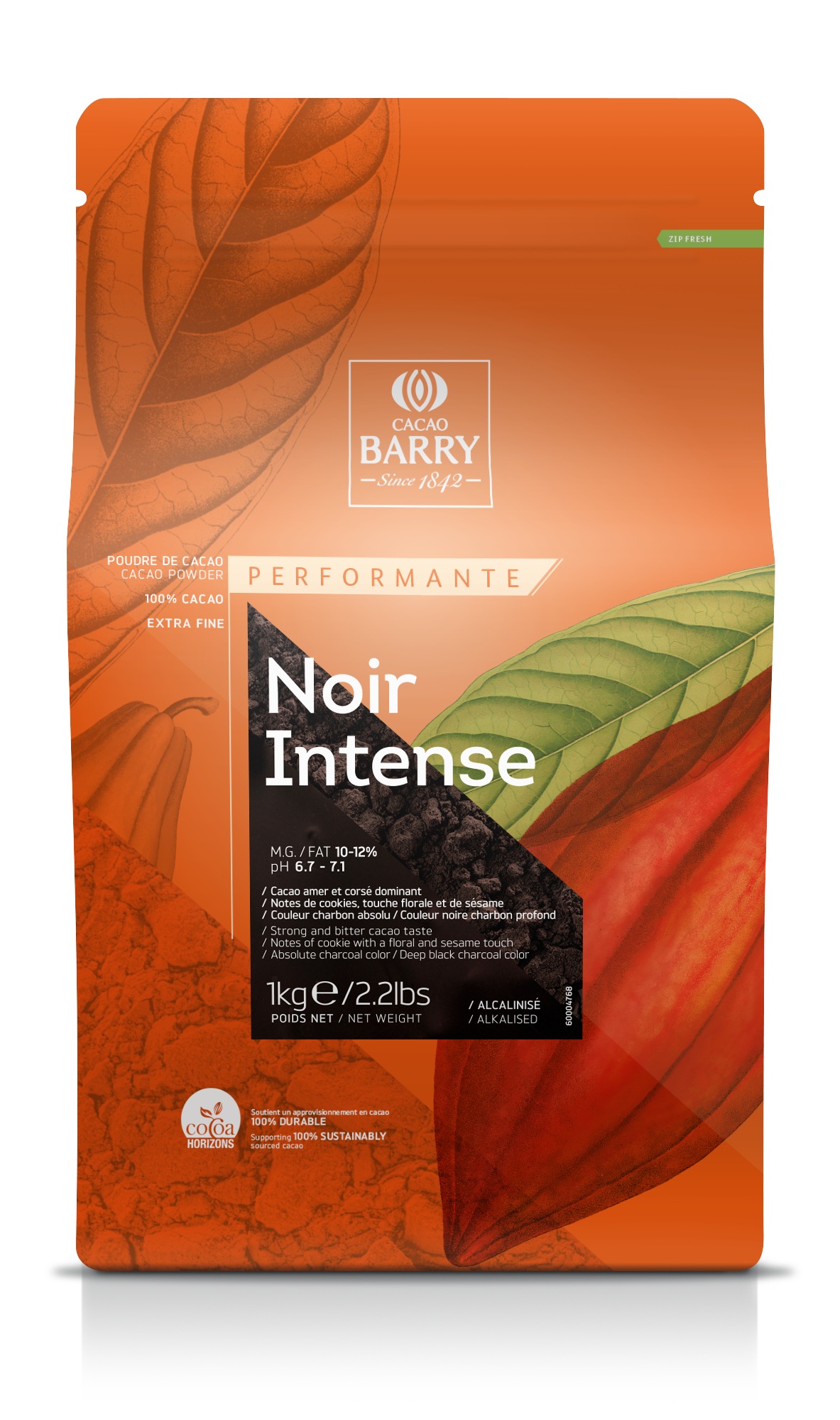 Cocoa Powder - Noir Intense 10/12 - 1 kg (2.2 lbs) - Cacao Barry