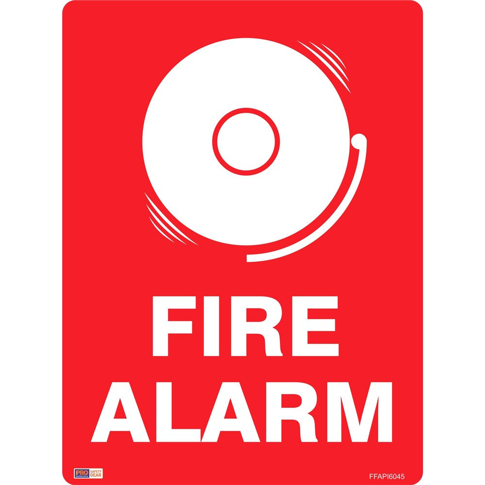 SAFETY SIGNAGE - FIRE Fire Alarm (Picture) 450mmx600mm Metal - PrimeWork