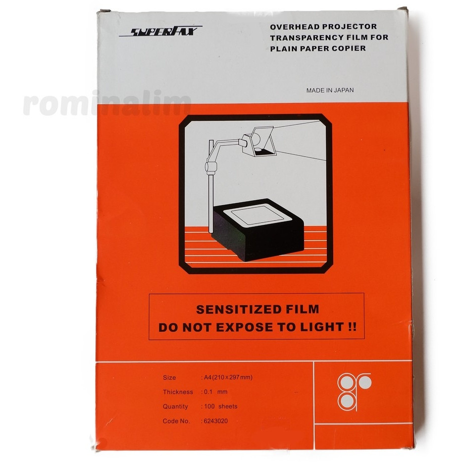 OVERHEAD PROJECTION TRANSPARENCIES A4, Pk100 - PrimeWork
