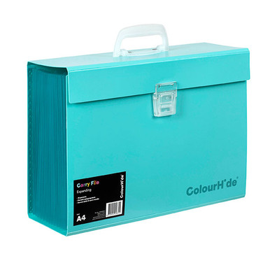 COLOURHIDE EXPANDING FILE PP CARRY FILE Aqua - PrimeWork