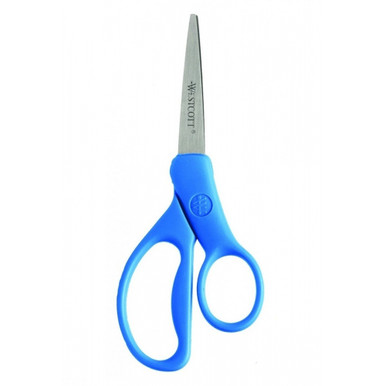 WESTCOTT 152MM (6") BLUE ANTIMICROBIAL SCISSORS Ambidextrous Left ...