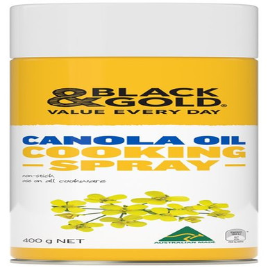 BLACK & GOLD CANOLA OIL COOKING SPRAY 400GM - PrimeWork