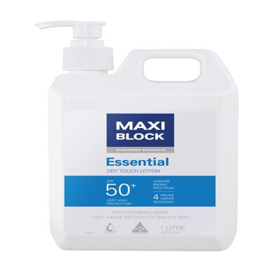 MAXI BLOCK SPF50+ SUNSCREEN PUMP 1L - PrimeWork