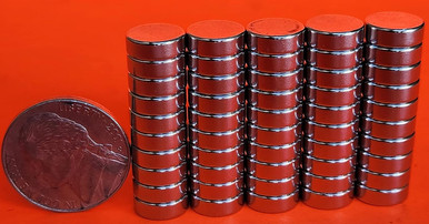 50 Neodymium Magnets 3/8 in X 1/8 Super Magnet discs, The World’s ...