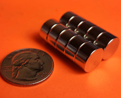 10 Neodymium Magnets 1/2 x 1/4 inch discs, The World’s Strongest & Most ...
