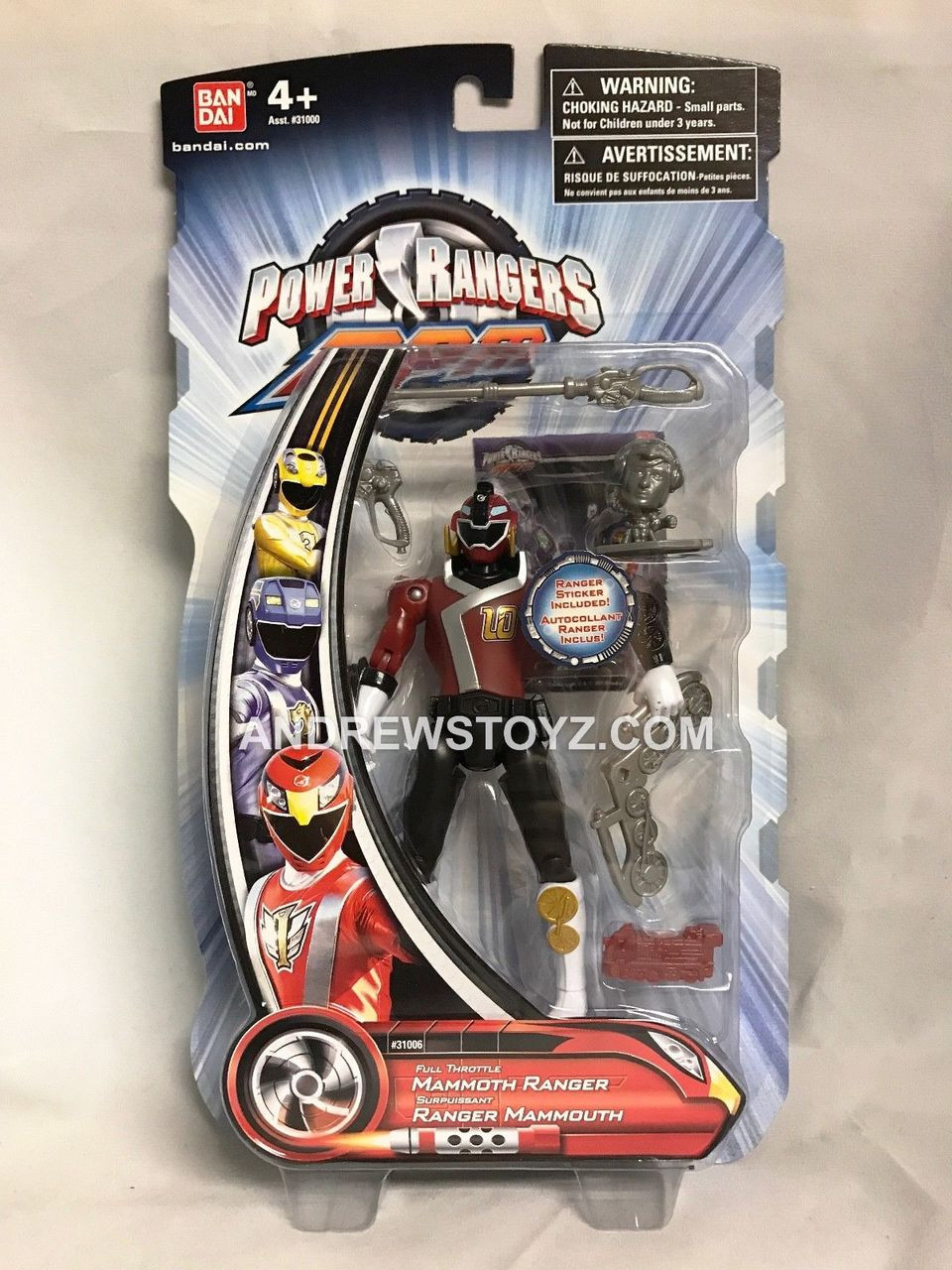 Power Rangers RPM Full Throttle Mammoth Red/Maroon Action Figure