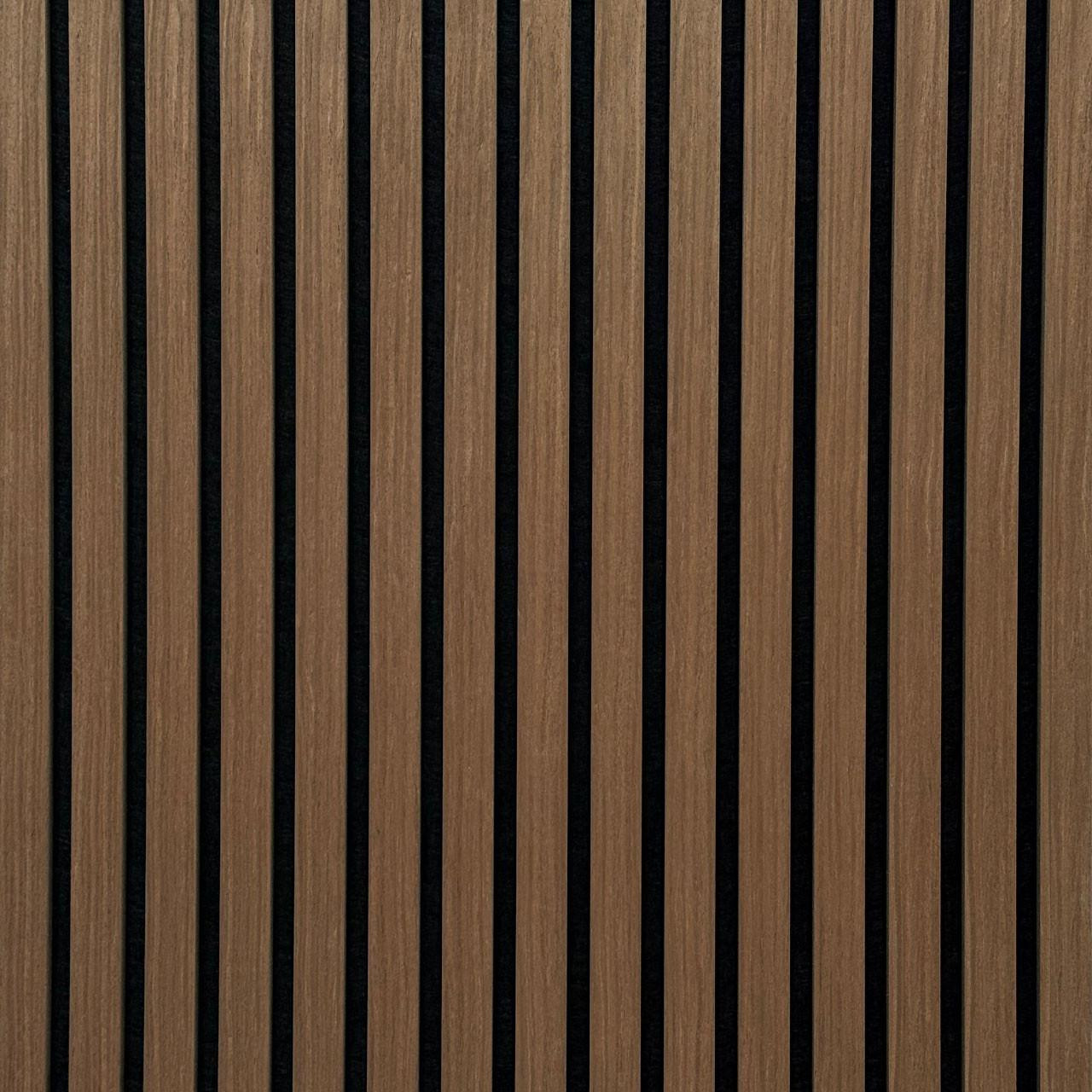 Acoustic Slat Wall Panel Natural Walnut