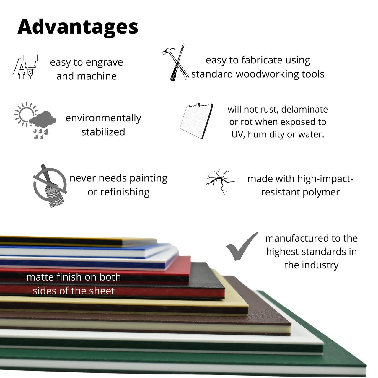 King ColorCore HDPE Plastic Sheet | BuyPlastic