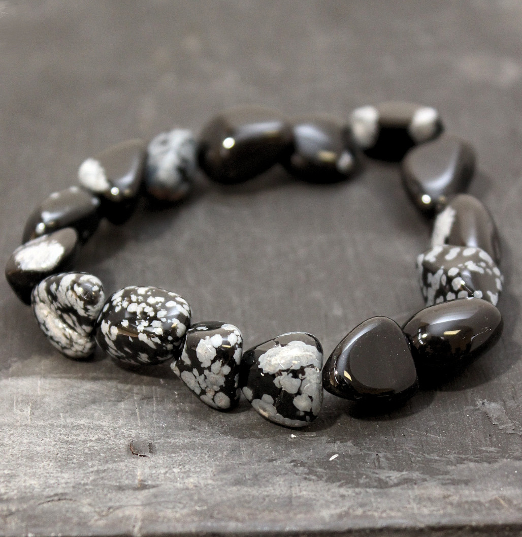 Snowflake Obsidian Bracelet - Goodgoth.com