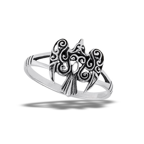 Sterling Silver Raven Ring