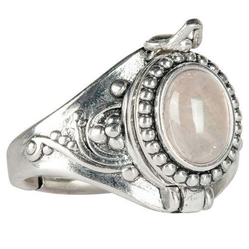 Adjustable Rose Quartz Poison Ring - Goodgoth.com