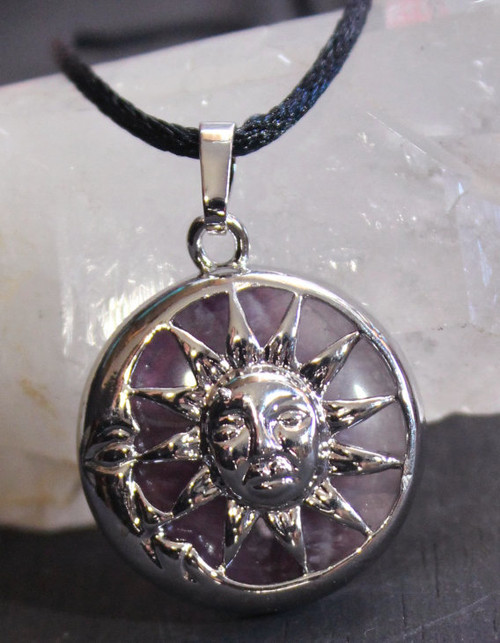 Sun and Moon Amethyst Necklace - Goodgoth.com