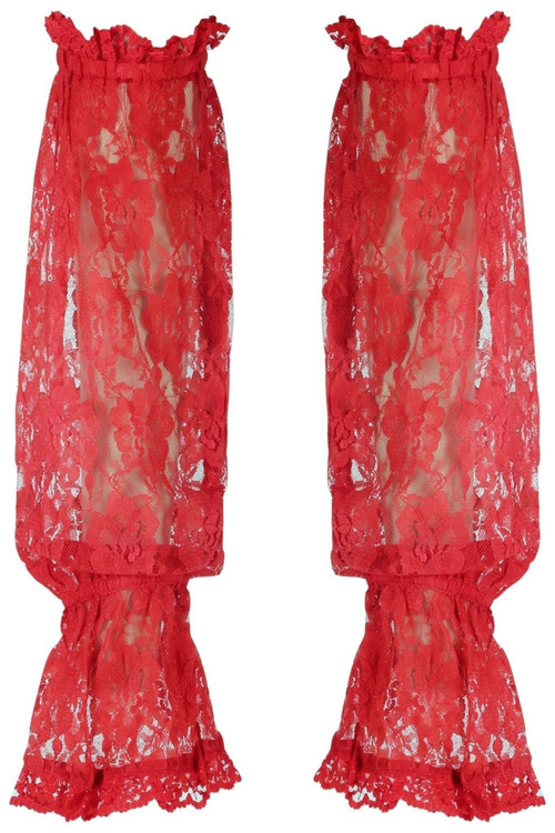 Red Lace Sleeves - Goodgoth.com
