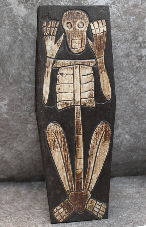 Hand Carved Hinged Coffin Box - Goodgoth.com