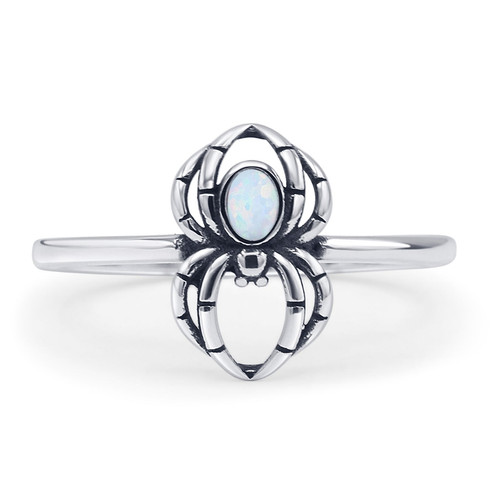 Sterling Silver Opal Web Weaver Ring - Goodgoth.com