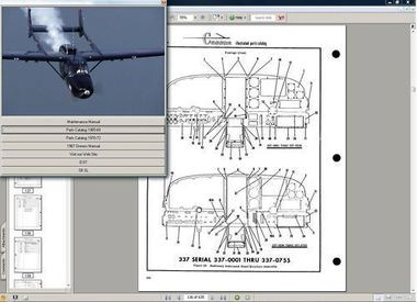 Cessna 337 service maintenance manual set + engine 1973-80