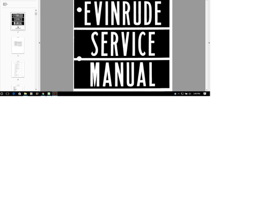 Evinrude Bobcat 25 n 32 HP omc service snowmobile service manual 1971 ...