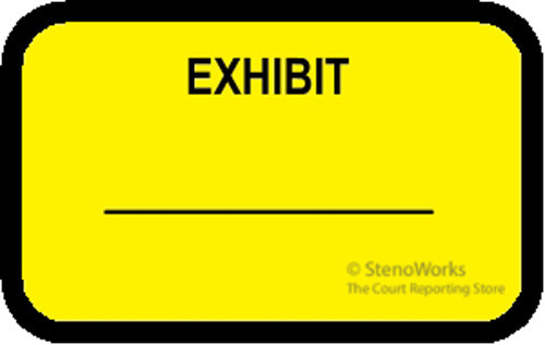 GOVERNMENT EXHIBIT Labels Stickers Yellow Free Shipping - StenoWorks ...