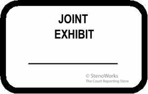 JOINT EXHIBIT Labels Stickers White Free Shipping - StenoWorks The ...