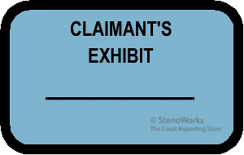 CLAIMANTS EXHIBIT Labels Stickers Blue Free Shipping - StenoWorks The ...