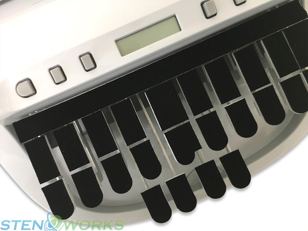 Steno Writer Black Shimmer Felt Keytop Covers
