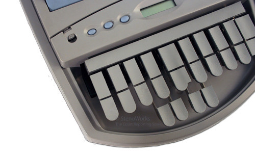 Steno Writer Black Shimmer Felt Keytop Covers